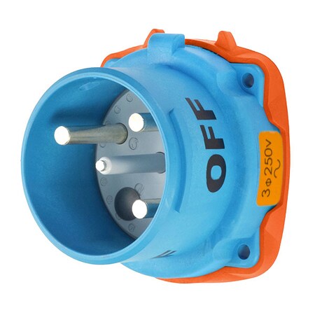 Meltric Pin & Sleeve Receptacle, 100 A, 250V AC, Three Phase, 3 Pole ...