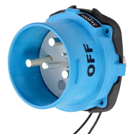 Meltric Pin & Sleeve Inlet, 100 A, 600V AC, Three Phase, 3 Pole, Screw ...