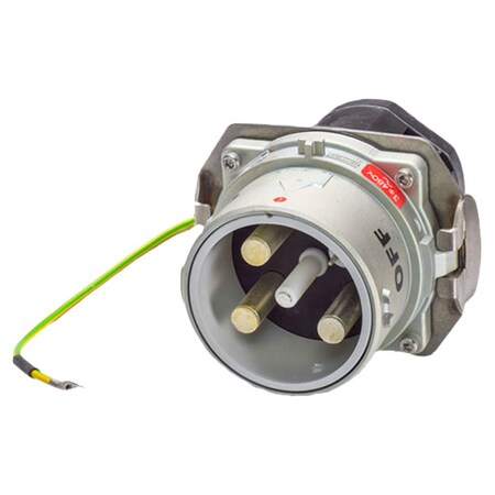 Meltric Pin & Sleeve Inlet, 400 A, 480V AC, Three Phase, 3 Pole, Screw ...