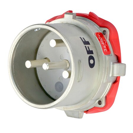 Meltric Pin & Sleeve Inlet, 150 A, 480V AC, Three Phase, 3 Pole, Screw ...