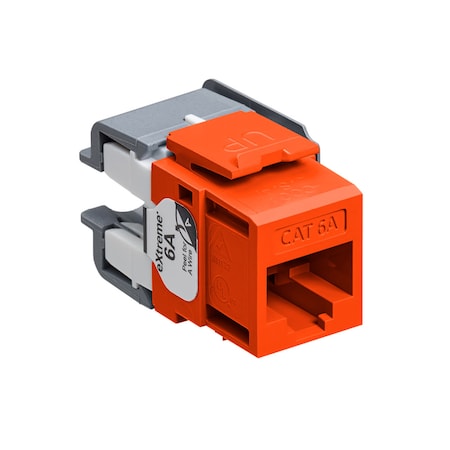 Leviton Extreme Cat6A Quickport Orange, Connector, Channel-Rated 6110G ...