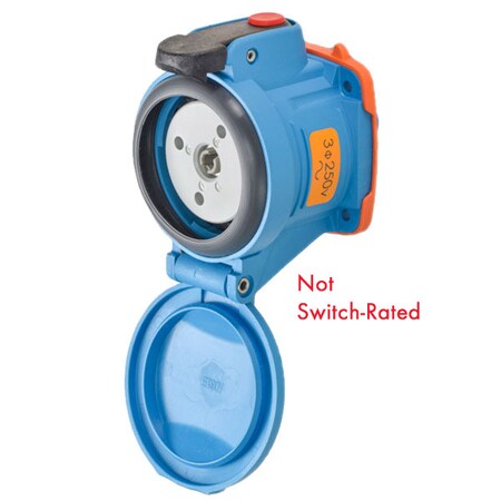 Meltric Pin & Sleeve Receptacle, 30 A, 250V AC, Three Phase, 3 Pole ...