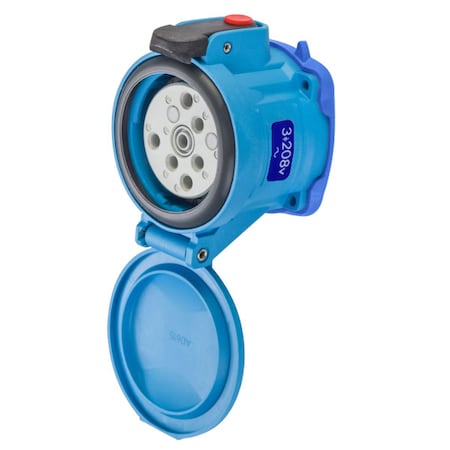 Meltric Pin & Sleeve Receptacle, 60 A, 208V AC, Three Phase, 3 Pole ...