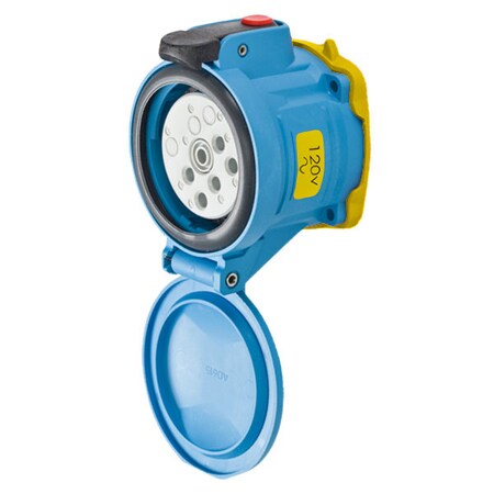 Meltric Pin & Sleeve Receptacle, 60 A, 120V AC, Single Phase, 1 Pole ...