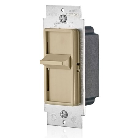Leviton Lighting Dimmer, Slide, Incand, 1-Pole 6631-LI | Zoro