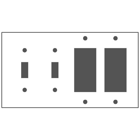 Mulberry Number of Gangs: 4 Steel, Smooth Semi-Gloss Finish, White ...