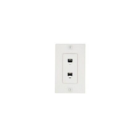 Leviton RJ JACK AND MODULE DEC PHONE JACK 6P4C X 6P4C W/ WP WH 40144-W ...