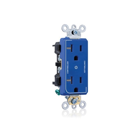 Leviton ELECTRICAL RECEPTACLES 2 CONTROLLED DEC REC 20A - BLUE 16352 ...