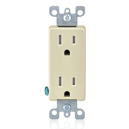 Leviton Electrical Receptacles 5-15R Decora Recep Tr Ivory T5325-I | Zoro