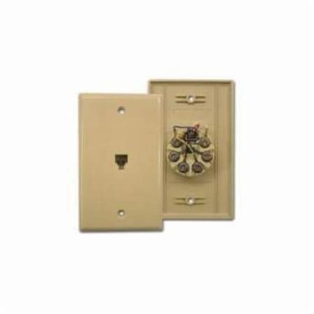 Leviton RJ jack and module JACK 625B4 FLMT 6P6C WH 4625B-46W | Zoro