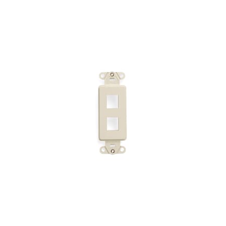 Leviton 2 Port Quickport, Decora Insert, Light Almond 41642-T | Zoro