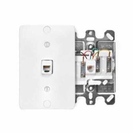 Leviton Rj Jack And Module Telephone Wp W/ 6P4C Screw Terminal Wh 40257 ...