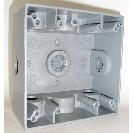Mulberry Electrical Box, 30.5 cu in, Outlet Box Type, 2 Gangs, Aluminum ...