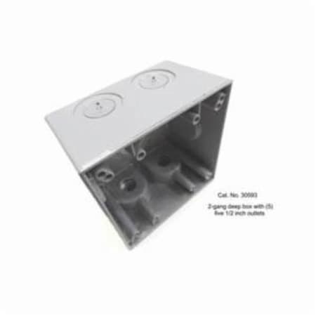 Mulberry Electrical Box, 37.3 cu in, Outlet Box Type, 2 Gangs, Aluminum ...