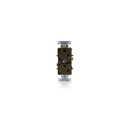 Leviton Duplex Straight Blade Receptacle, 5-20R, 20 A, 125V AC, 2 Pole ...