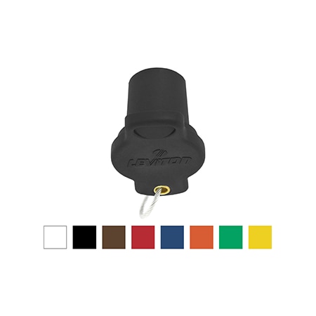 Leviton Protective Cap, Male , Yellow 16P21-UY | Zoro