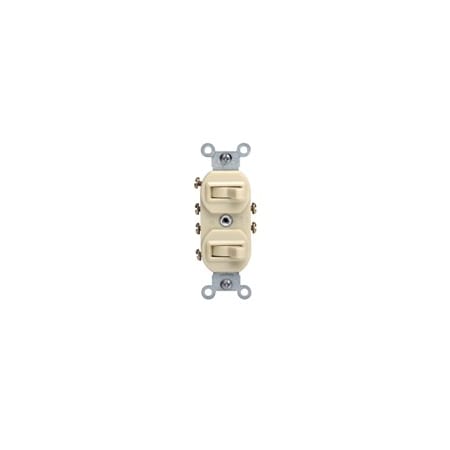 Leviton COMBINATION DEVICE SWITCH TWO 3W SW PKD 5243-W | Zoro