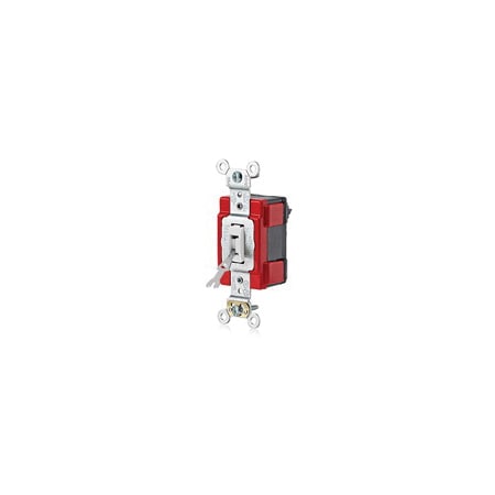 Leviton Wall Swtch, 1-Pol, 120/277V, 20A, Wht, Lockng M1221-WL | Zoro