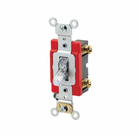 Leviton Toggle Switch 2-Pole 3-Wire Duplex Rcpt Red 1221-LHC | Zoro