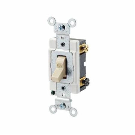 Leviton Toggle Switch 20A 120 277V 2 Pole Toggle Ivory 1222-SI | Zoro