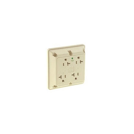 Leviton Electrical Receptacles 5-20R Quad Recep Ivory 21254-I | Zoro