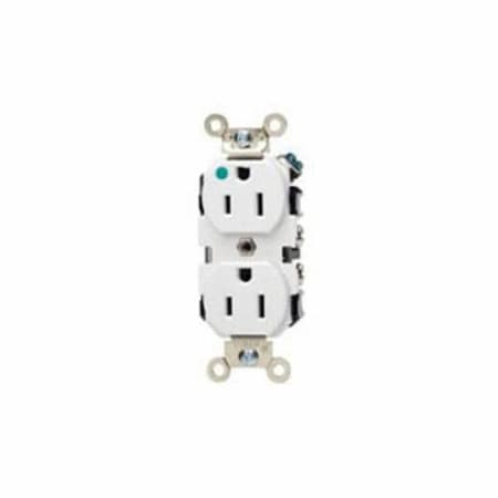 Leviton Receptacle, Duplex, 15A, 5-15R, 125V, Gray 8200-GY | Zoro