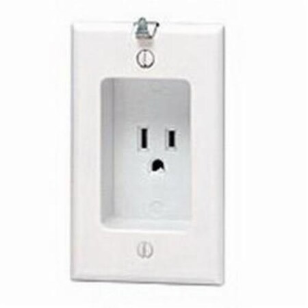 Leviton Electrical Receptacles 5-15R Clock Recep With Hook White 688-W ...