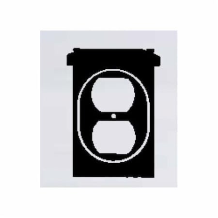 Mulberry Box Cover, 1 Gang, Aluminum, Duplex Receptacle Cover Type ...