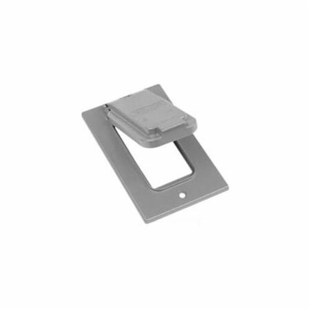 Mulberry Box Cover, 1 Gang, Aluminum, GFCI Receptacle Cover Type 30554 ...