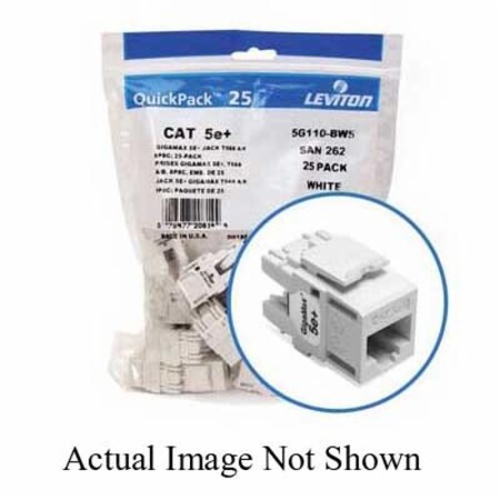Leviton RJ jack and module JACK EXTREME 5E 25PK WH 5G110-BW5 | Zoro