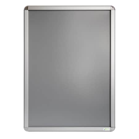Seco Poster Snap Frame, 24" x 36", Silver SN2436ROUND | Zoro