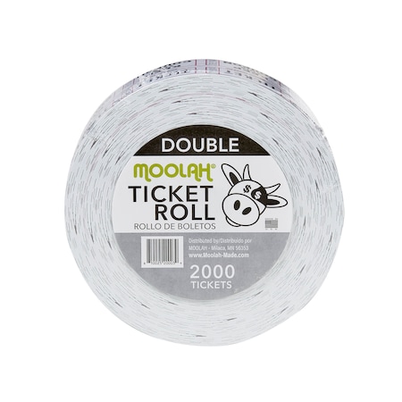 Moolah "Keep This Coupon" Double Raffle Ticket Roll, White, 2000 Count ...