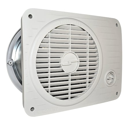 Suncourt Variable Speed Hardwired Room to Room Transfer Fan w/Rotatable ...