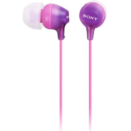 Sony Fashion Color - Ex Ear Bud Headphones - Violet MDREX15AP/V | Zoro
