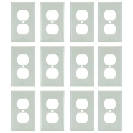 Sunlite Duplex Single Gang switch Cover Plate, Ivory, Plastic, UL ...