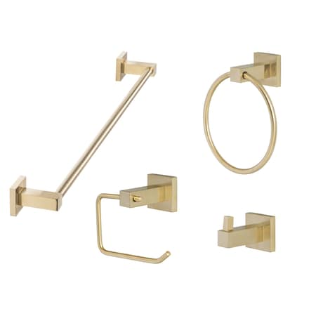 Sure-Loc Hardware Sure-Loc Hardware Baden Series Bath Set, Satin Brass ...