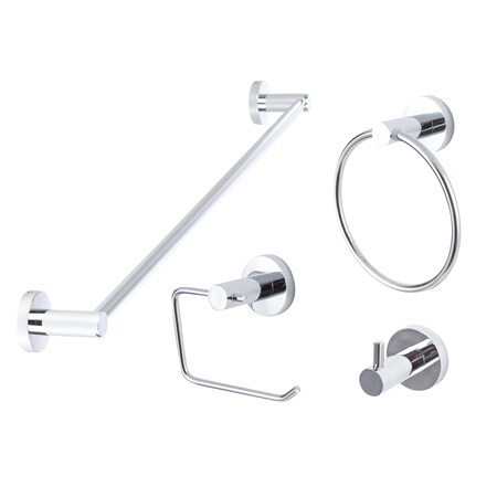 Sure-Loc Hardware Sure-Loc Hardware Lugano Series Bath Set, Polished ...