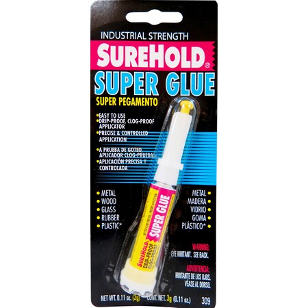 Surehold Super Glue Drip-Clog Proof, 3 gr, PK3 SH309 | Zoro