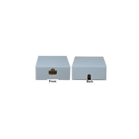 Swe-Tech 3C Phone Surface Mount Jack, White, RJ45, Data / Voice, 8P8C 8 ...