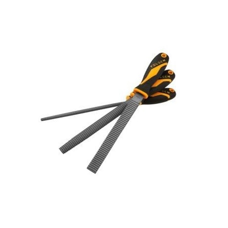 Tolsen 3Pc 8 Wood File Set Includes 8 : Flat, Round, & Half-Round ...