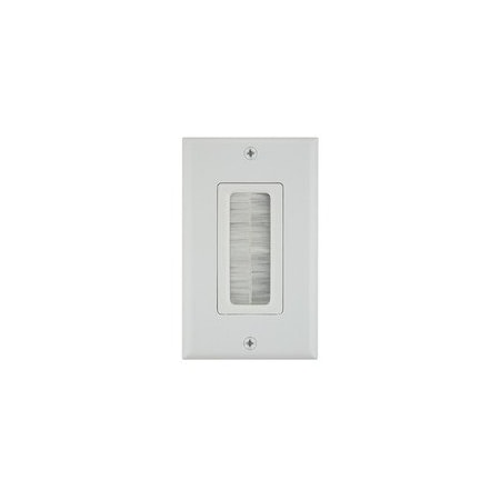 Swe-Tech 3C Decora Wall Plate Insert, Brush Style Pass Through, White ...