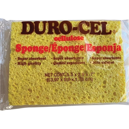 Duro-Cel 5.5 In. x 3.9 In. Yellow Cellulose Sponge 03040 | Zoro