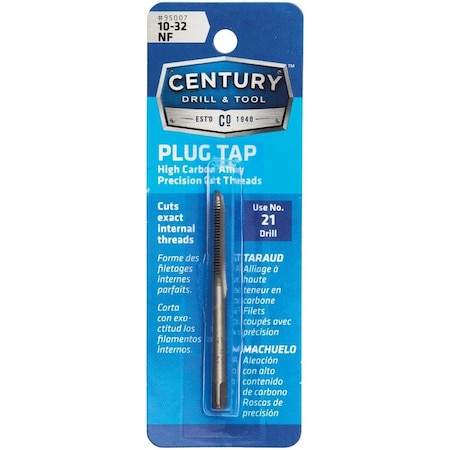 Century Drill & Tool 10-32 Carbon Steel National Fine Tap-Plug 95007 | Zoro