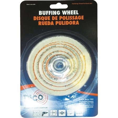 Dico 4 In. x 1/2 In. Spiral Sewn Buffing Wheel 7000128 | Zoro