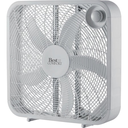 Best Comfort 20 In. 3-Speed White Box Fan FB50-16HA | Zoro