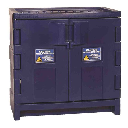 Eagle POLYETHYLENE ACID & CORROSIVE CABINETS, Non-Metallic, Poly, Blue ...