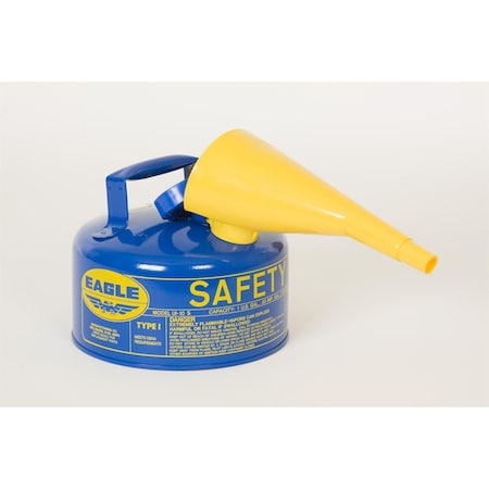 Eagle SAFETY CANS, Metal - Blue w/F-15 Funnel, CAPACITY: 1 Gal. UI10FSB ...