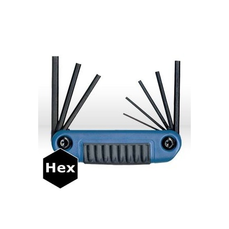 Eklind Fold Up Hex Key Set, Ergo-Fold Key Set 8pc. 2mm-8mm Hex Keys ...