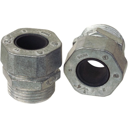 Halex 1/2 In. Gland Cord/Flexible Conduit Connector, 2PK 21691 | Zoro
