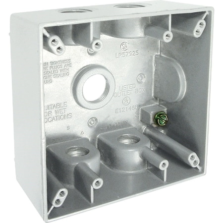 Bell Electrical Box, 31 cu in, Outlet Box Type, 2 Gangs, Aluminum ...